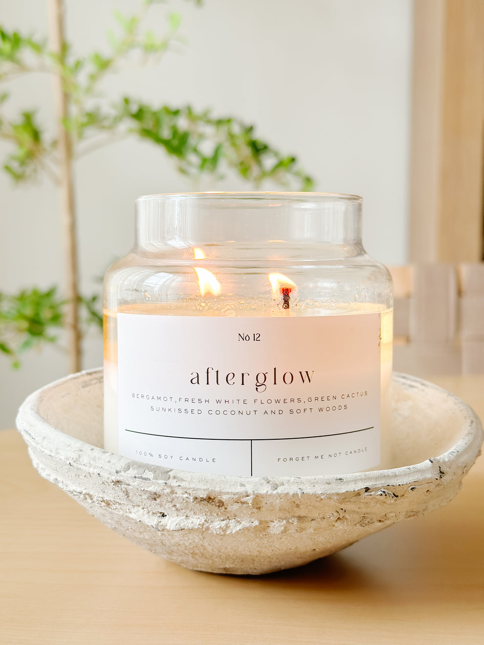 Afterglow 22oz Glass Candle – Forget Me Not Candle Co.